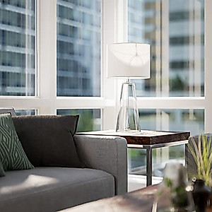 Kenroy Home 32062CL Boda Table Lamp with Clear Glass Finish, Rustic Style, 29.5" Height, 15" Width, 15" Depth