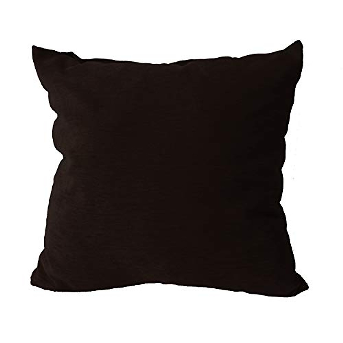BEGOODTEX Pack of 1 Flame Retardant Decorative Chenille Throw Pillow Cushion Covers Soft for Sofa Bedroom Couch - Black, 23.6x23.6L Inches