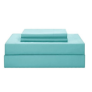 Chic Home 10 Piece Ayelet Comforter Set, King, Turquoise