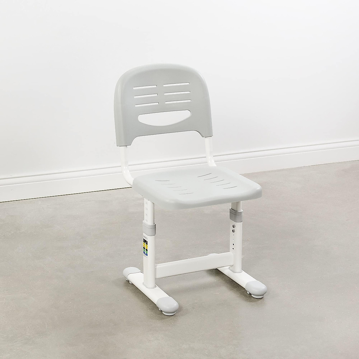 VIVO Height Adjustable Kids' Desk Chair, Chair Only, Multifunctional Interactive Workstation for School Study or Play, Children's Ergonomic Seat with Back, Gray, DESK-V201G-CH