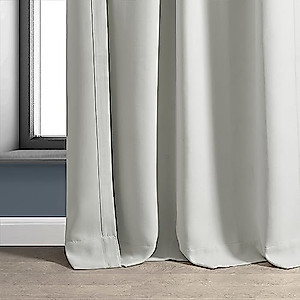 HPD Half Price Drapes Bellino Room Darkening Curtains 108 Inches Long Curtains for Bedroom & Living Room (1 Panel), 50W x 108L, Chalk Off White