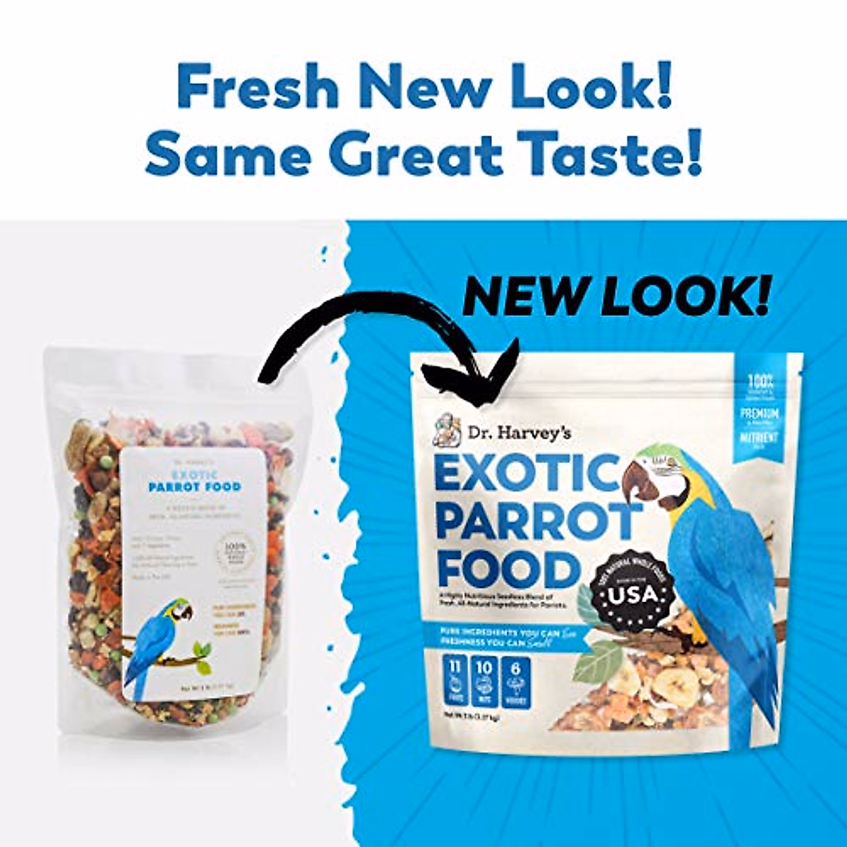 Dr. Harvey's Exotic Parrot Blend, Seedless Blend of Natural Food for Large Parrots