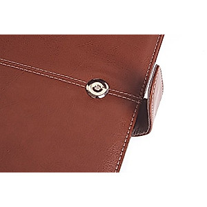 MOSISO Case Compatible with MacBook Air 13 inch M2 A2681 M1 A2337 A2179 A1932/Pro 13 inch M2 M1 A2338 A2251 A2289 A2159 A1989 A1706 A1708, PU Leather Folio Protective Stand Cover, Brown