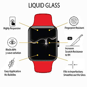 CRYSTAL VIEW Liquid Glass Screen Protector for Apple Watch All Series