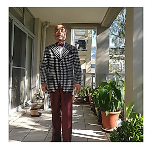 WELROG Mens Classic Pre-Tied Bow Ties Adjustable Silk Formal Tuxedo Wedding Bowtie (Wine Red)