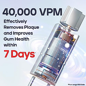 SEAGO Electric Toothbrush for Adults, with 8 Heads and 5 Modes, Rechargeable Sonic Tooth Brush One Charge for 30 Days, with 2 Mins Timer(Black)