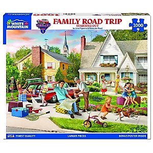 White Mountain Puzzles - Family Road Trip -1000 Piece Jigsaw Puzzle