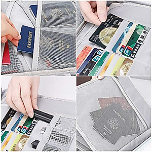ENGPOW File Storage Bags,Fireproof Document Organizer Bag with Money Bag,Home Office Travel Safe Bag with Lock,Multi-Layer Portable Filing Storage for Important File Passport Certificates