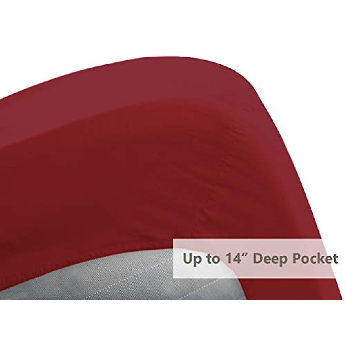 Comfii Home Ultra-Soft Cool Dry Microfiber 4-Piece 1800 Hotel Bedsheets - Deep Pocket 14in - Wrinkle & Fade Free - Hypoallergenic, Embroidery Design (Burgundy, Queen)