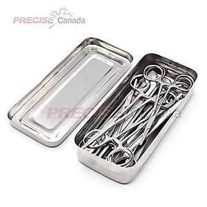 Precise Canada: Set of 13 Pieces Basic Surgi Forceps Scissors Needle Holder Kit Stainless Steel Box Instruments DS-1290
