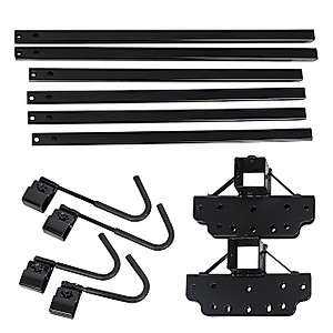 HECASA Universal 4 Bike Platform Carrier Mount Rack Compatible with Sport Truck SUV w/2" Hitch Receiver 200 Lbs Easily Foldable Sturdy