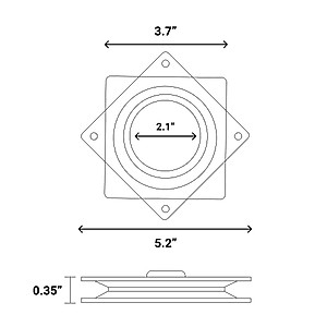 2WAYZ 4 Pack of 4” Lazy Susan Ball Bearing Swivel Plate Attachment. Stable (0.8MM Thickness) Turntable Base Hardware, Perfect as a Spinner Replacement Part. Enjoy!