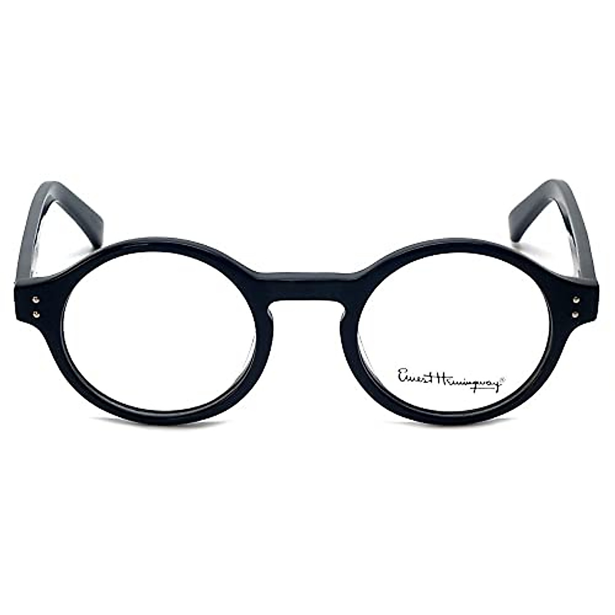 Ernest Hemingway Round Designer Eyeglasses H4616 Black Medium 47 mm Spring Hinge