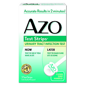 AZO Urinary Tract Infection Test Strips, 3-Count Boxes (Pack of 2)