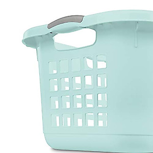 Sterilite 2 Bushel/71 L Ultra Laundry Basket, w/Titanium Handles, 6 Pack, Aqua Chrome 6 Count