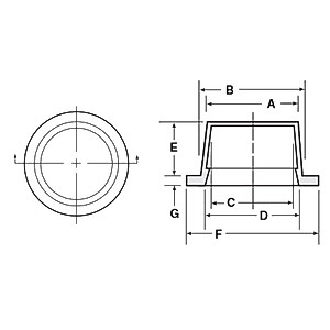 Caplugs WW-17 WW Series – Plastic Tapered Cap & Plug with Wide Thick Flange, 200 Pack, Yellow LD-PE, Cap OD 1.377" x Plug ID 1.603" Threaded and Non-Threaded Protection, Masking (99191394)