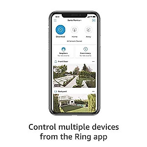 Ring Stick Up Cam Solar HD security camera with two-way talk, Works with Alexa - White