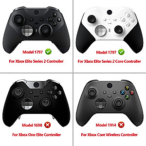 eXtremeRate Shadow Scarlet Red Soft Touch Grip Faceplate for Xbox One Elite Series 2, Front Housing Shell Cover Replacement Kit for Xbox Elite 2 Core Controller Model 1797 - Controller NOT Included