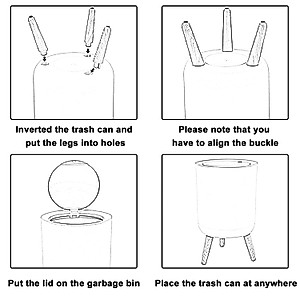 LGCZNWDFHTZ Small Trash Can with Lid for Bathroom Kitchen Office Baby Highland Cattle her mom Garbage Bin Waste Basket Decorative 1.8 gallons, 14x9inch