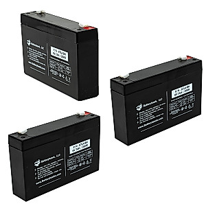 Battery Hawk (3 Pack UB670 WP7-6 EMB-0606 Sealed for Exit Sign Emergency Light BAT67 ELB-0607 Lead Acid 6V 7AH SLA
