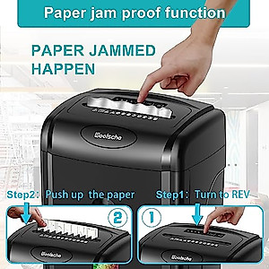 Woolsche Paper Shredder, 18-Sheet Cross Cut with 7.93-Gallon Pull Out Basket, P-4 Security Level, 3-Mode Design Shred Paper and Credit Card, Durable&Fast with Auto Jam Proof System Shredder for Office