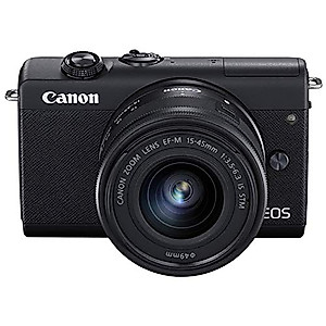 Canon EOS M200 Mirrorless Digital Camera with EF-M 15-45mm f/3.5-6.3 is STM Lens + 100S Sling Backpack + 128GB Memory Cards, Professional Photo Bundle (40pc Bundle)