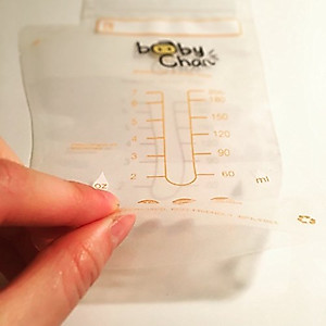 Baby Chan Breast Milk Storage Bags, 100 Count (2 Packs of 50 Bags) with Double Zipper Seal and Convenient Pour Spout, Excellent for Storing and Freezing Breastmilk, Pre-sterilized, BPA and BPS-Free