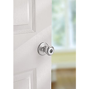 Kwikset 94002-938 Tylo Door Knob, Entry with Smartkey, Satin Chrome