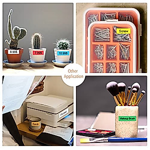 6 Pack Compatible with P-Touch Label Tape 12mm 0.47 inch Laminated Tze Tape Black on White/Fluorescent Orange/Red/Blue/Yellow/Green Replacement for Brother P Touch PT-H110 D600 D210 Label Maker