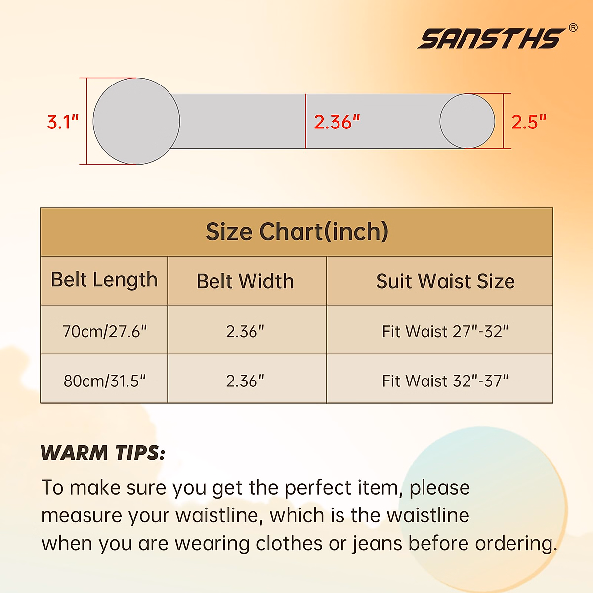 SANSTHS Women Wide Elastic Belt with Gold Buckle for Dress Stretchy Vintage Waist Silver Belt, M