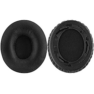 Geekria QuickFit Protein Leather Replacement Ear Pads for Beats Solo HD (810-00012-00) On-Ear Headphones Earpads, Headset Ear Cushion Repair Parts (Black)