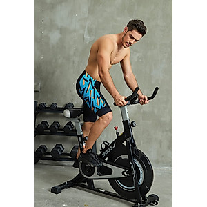 Mens Bike Shorts Cycling Pants, 3D Padded Bicycle MTB Clothing Breathable for Riding Biker,Lakeblue XL