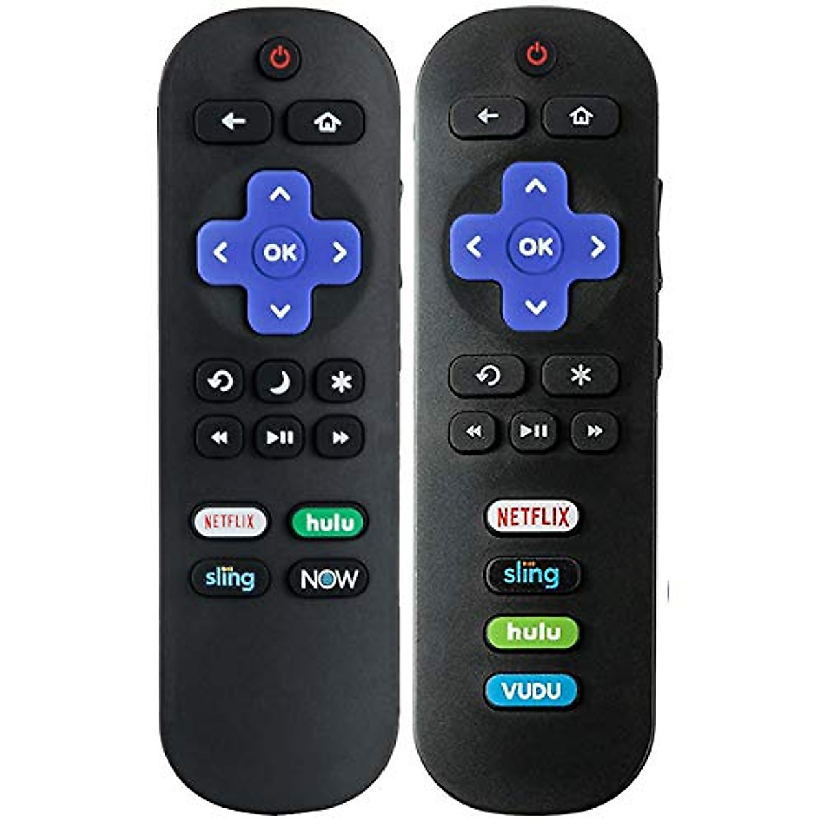 (Pack of 2) RC280 Remote Compatible with All Roku TV Remote wr Covers, for 32 40 43 49 50 55 65 70 75 80 Inch TCL/Onn/Hisense/Element/Sharp/Haier/Hitachi/LG/Sanyo/JVC/Magnavox/RCA/Westinghouse Roku TV