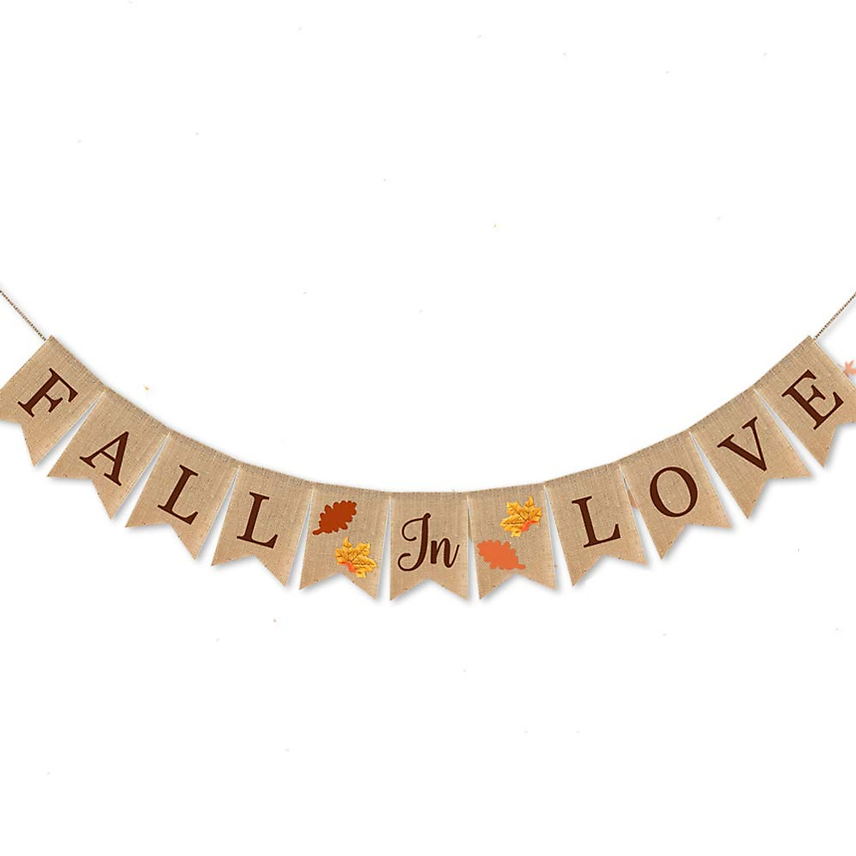 SWYOUN Burlap Fall in Love Banner Fall Autumn Wedding Supplies Engagement Bridal Shower Garland Decoration