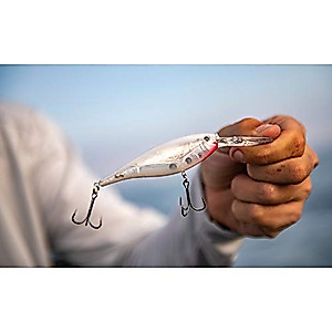 Berkley Flicker Shad Fishing Lure, Pearl White, 3/16 oz, 2in | 5cm Crankbaits, Size, Profile and Dive Depth Imitates Real Shad, Equipped with Fusion19 Hook