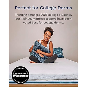 ViscoSoft 4 Inch Memory Foam Mattress Topper Twin XL - Select High Density Extra Long Ventilated Mattress Pad - Removable Bamboo-Rayon Cover