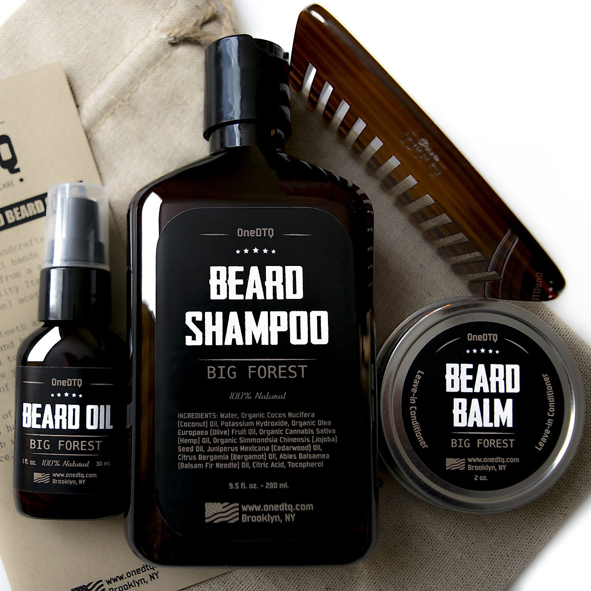 Big Forest Beard Growth Shampoo; All Natural & Organic Facial Hair Wash; Men’s Liquid Soap Lathers Big and White, 9 Ounce Bottle