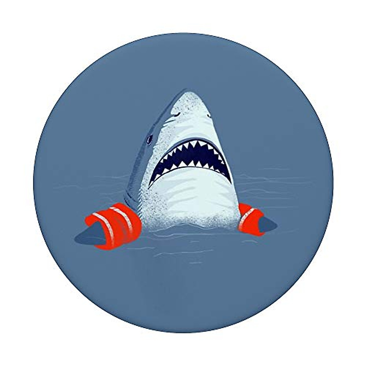 Funny-Shark-Baby-Swimming-Training-Teacher PopSockets PopGrip: Swappable Grip for Phones & Tablets
