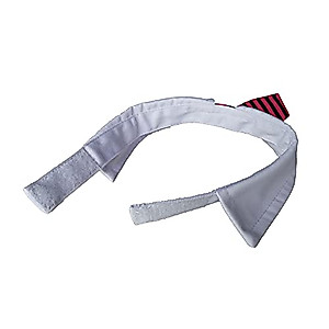 VEDEM Dog Necktie with Tuxedo Collar, Pet Adjustable Costumes Striped Neck Tie for Small Medium Large Dogs (X-Small, Red Black)