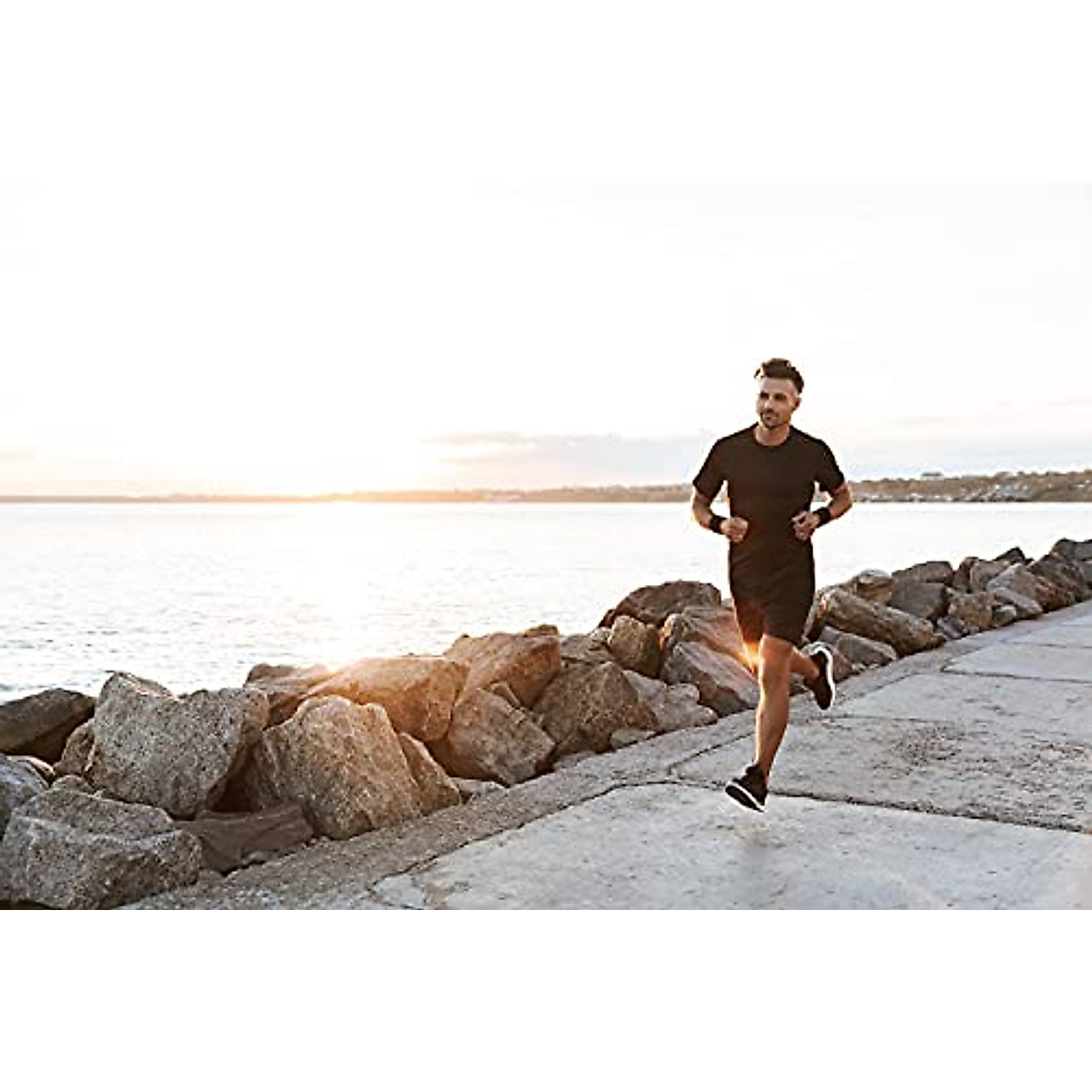 BVNSOZ Men's Workout Shirts Moisture Wicking Athletic Shirts for Men Quick Dry Active Men's Gym T Shirts