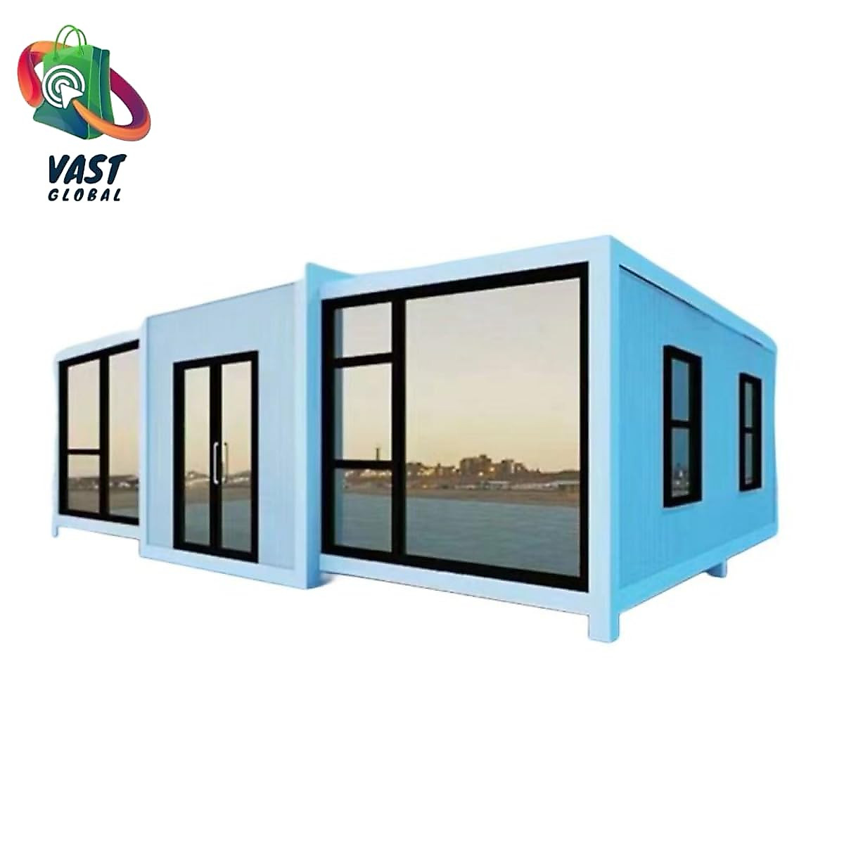 Luxury Tiny Prefabricated House with Bathroom and Kitchen, Waterproof Mobile House, A Versatile and Convenient House (40FT)