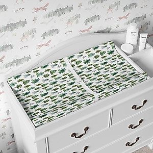 Baby Changing Pad Cover 2-Pack for Boys, Girls (Woodland Forest Animals) - Premium Fitted Sheets Baby Diaper Changing Table Cover - Buttery Soft Cotton Blend