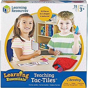 Learning Resources Teaching Tac-Tiles, Hands-on Learning, Ages 3+