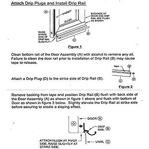 Gordon Glass® 25" Chrome Framed Shower Door Replacement Drip Rail with Vinyl Sweep and Pre-Applied Mounting Tape