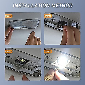 32 Pcs Dome Light Bulb LED Car Bulb Kit Set Interior Car Light Bulbs T10 T5 31MM DE3175 42MM Festoon Replacement Bulbs for Door,Courtesy,License Light(White)