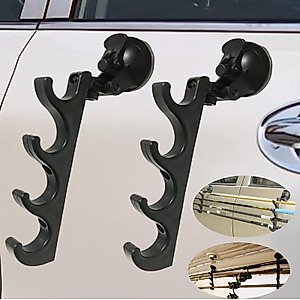 Adjustable Fishing Rod Rack Vehicle Fishing Rod Holder Fishing Rod Storage Rack with Suction Cups Attach for Vehicle Car/Truck/SUV/Boat/Smooth Glass - No installation tools required