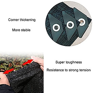 AISky Black Shade Cloth for Plants with Grommets 70% Sunblock Mesh Tarp 6.5' x 10' Greenhouse Heat Protection Shading Fabric Net for Garden Plants Patio Lawn Flowers Outdoor