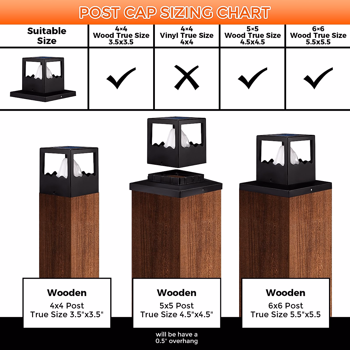 Viewsun 10 Pack Solar Flame Post Lights Outdoor, Solar Powered Fence Post Cap Lights, High Brightness Flickering Flame Lighting for Christmas, Fits 4x4, 5x5 or 6x6 Wooden Posts, for Yard Deck or Patio