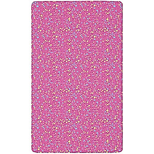 Polka Dots Themed Fitted Crib Sheet,Standard Crib Mattress Fitted Sheet Soft Toddler Mattress Sheet Fitted-Baby Crib Sheets for Girl or Boy,28“ x52“,Pink Sky Blue Yellow