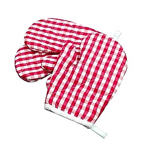 2pcs Kids Heat Insulation Anti-scald Gloves Kitchen Microwave Oven Gloves Mitts Baking Gloves